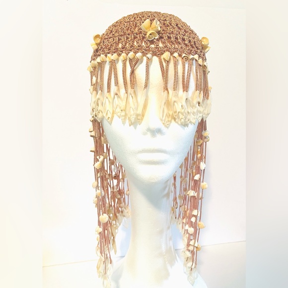 Accessories | Vintage Head Piece Vintage Beaded Cowrie Crown 7s Vintage ...